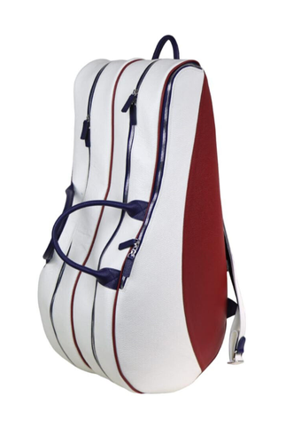 Leather Tennis Backpack 4 Rackets Handmade Soft Pebble-Grain Racquets ...