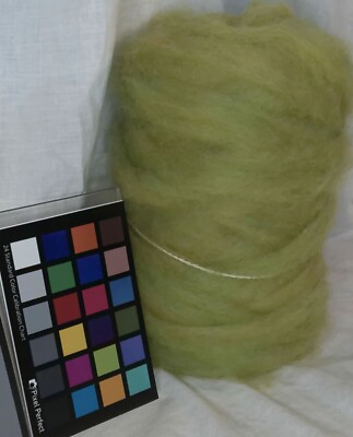 Romney wool roving pale green spinning felting fiber arts knit crochet ...