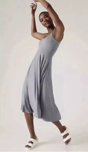 ATHLETA Santorini Midi Dress Plus 2X | Coastline Blue #798380 NEW | eBay