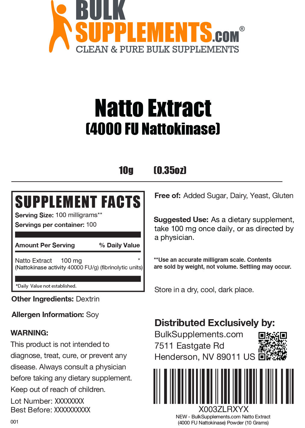 Nattokinase Powder 4000 FU - Natto Powder - Supports Heart Health | eBay