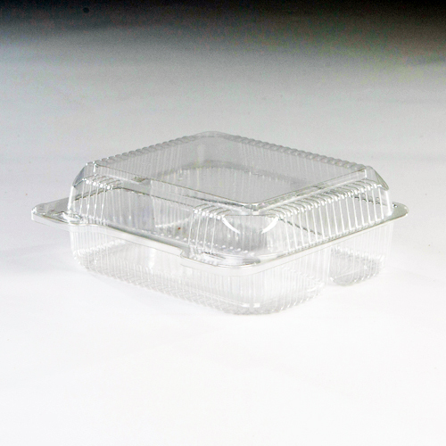 OPS Plastic Food Container Clear 8.25" Outside L x 7.6" W x 3" D | 250 ...