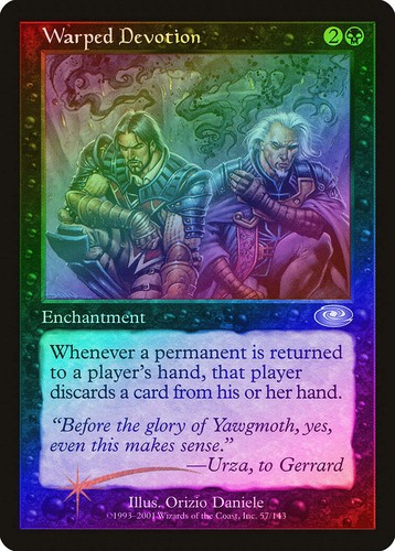 Warped Devotion FOIL Planeshift PLD Black Uncommon MAGIC MTG CARD ...