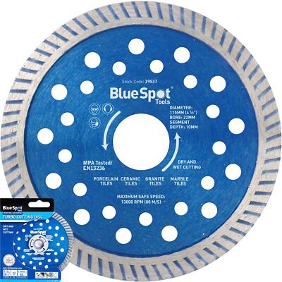 Turbo Tile Diamond Cutting Disc Angle Grinder Blade Stone 4.5" 115mm ...