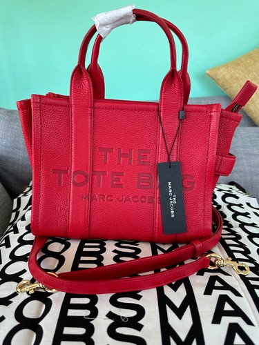 NWT - Marc Jacobs Red Leather Mini Tote Shoulder Bag | eBay