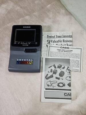 Casio Crystal Vision Pocket Handheld Color TV-770 Portable Television ...
