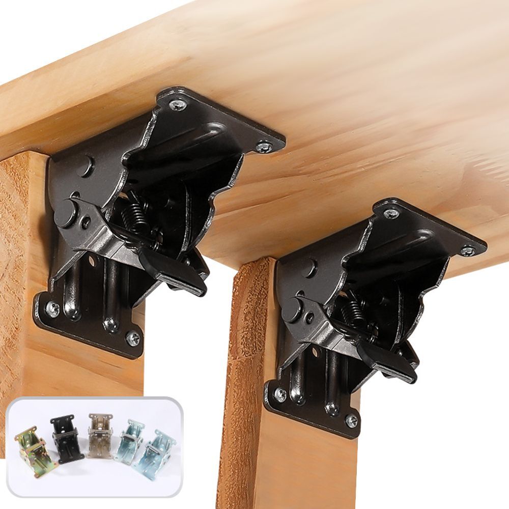 Table Leg Fittings Support Frame Self-Locking Folding Hinge Fold Feet ...