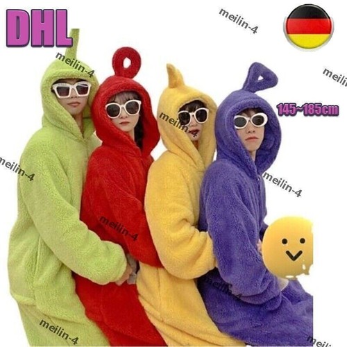 Erwachsene Kinder Teletubbies Kostüm Disi Onesis Lala Cosplay Jumpsuit ...