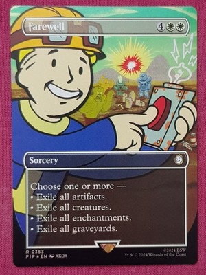 Magic The Gathering UNIVERSES BEYOND FALLOUT FOIL FAREWELL white card ...