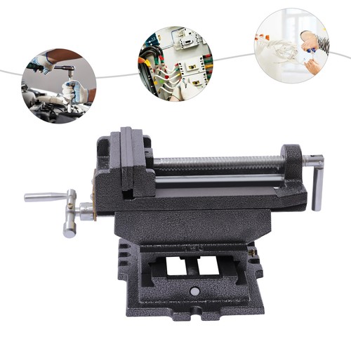 6" Cross Machine Vise Heavy Clamp Drill Press Vice Meta Milling Slide ...