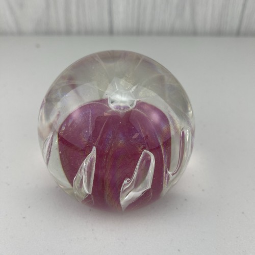 VTG Tom Philabaum Iridescent Art Glass Paperweight Signed Dated 1988 ...