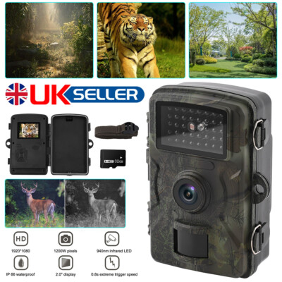 Trail Camera 20MP HD 1080P Wildlife Camera Trap Hunting Cam Night ...