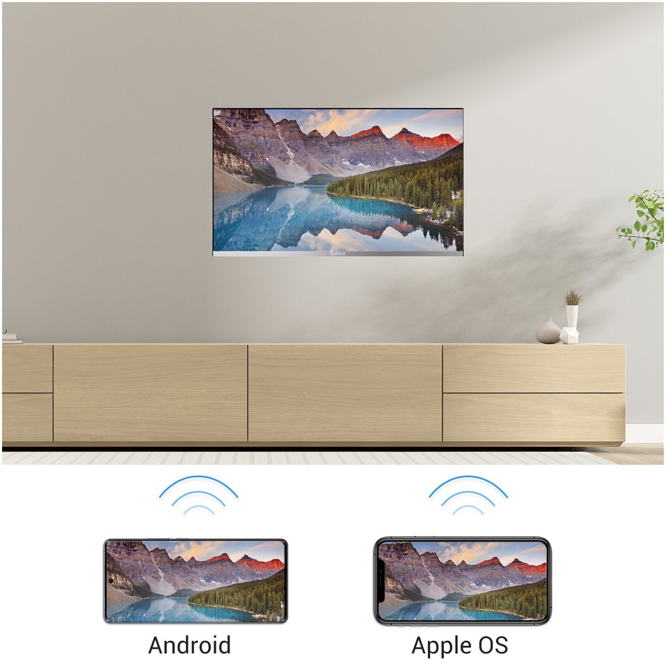 Sylvox 32'' DC 12V Smart RV TV Android 11 Built-in DVD Player Limo ...