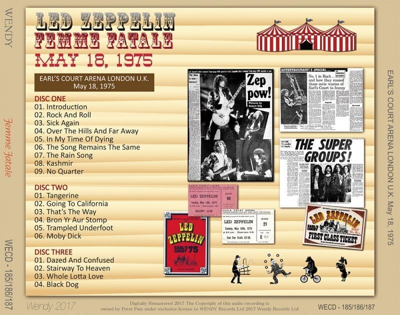 LED ZEPPELIN / EALR'S COURT May 18, 1975 【3CD】 | eBay