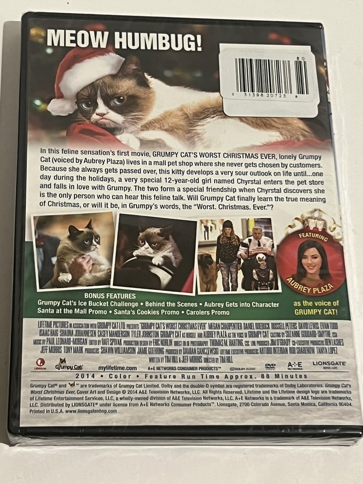 Grumpy Cat's Worst Christmas Ever 2014 TV comedy movie, new DVD Aubrey ...