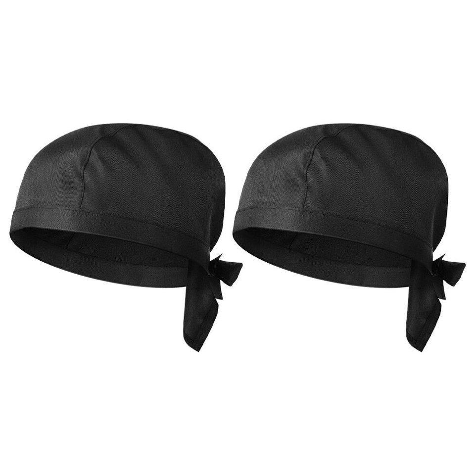 2Pcs Chef Turban cooking hat food service hat Beanie Hat Bakery Hat | eBay
