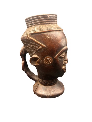 Rare Kuba Tribe African Carved Ceremonial Cup – Tribal Art Congo | eBay