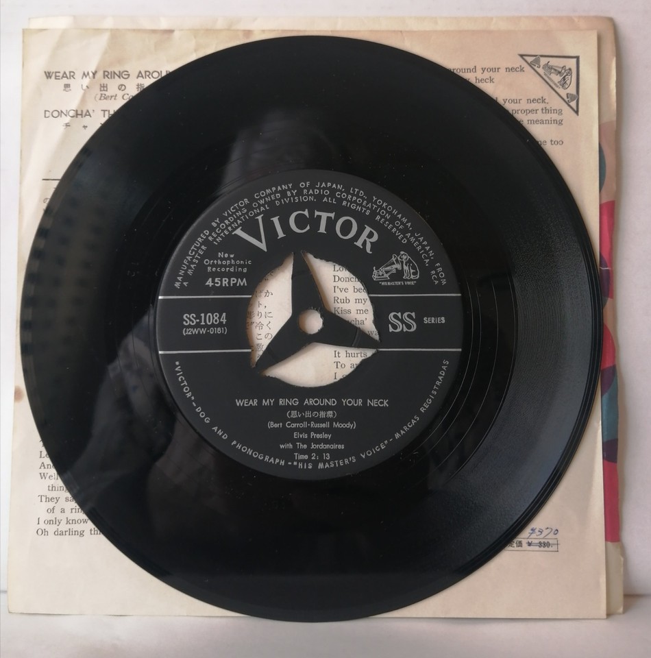 Elvis Presley Wear My Ring Around Your Neck SS-1084 1965 Japan Victor ...