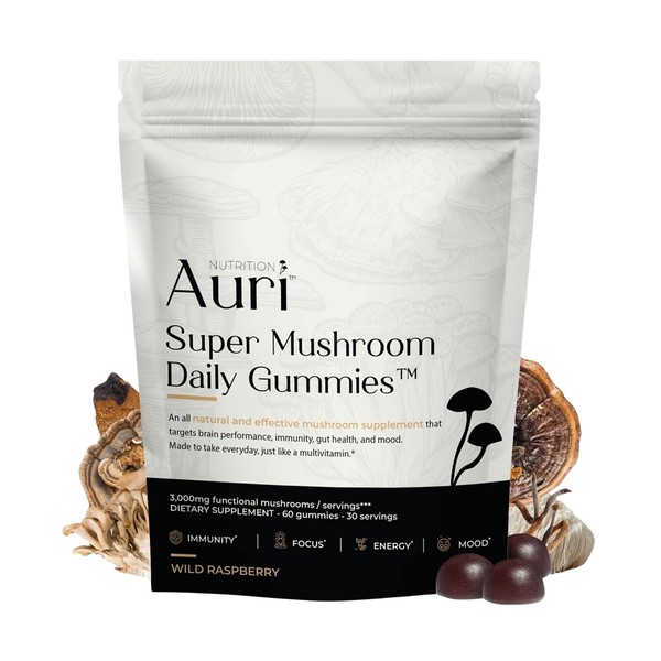 Auri Super Mushroom All-in-One Daily Supplement Gummy- 60 Pieces for sale online | eBay