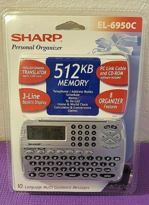 Sharp Personal Organizer EL-6950C 512 KB Memory Multi Guidance Address ...
