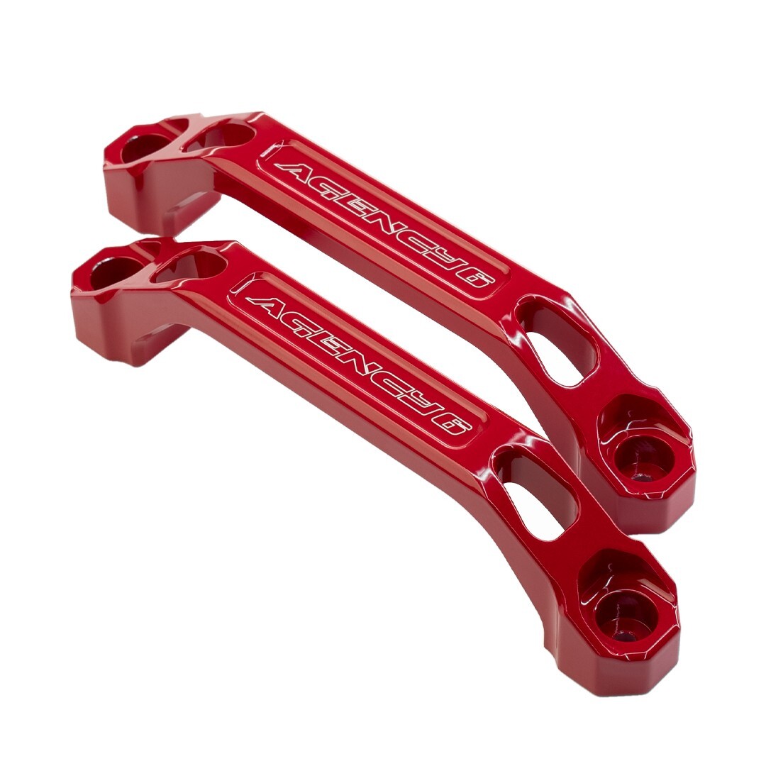 Agency 6 - Billet Grab Handle (Pair) - Universal Fitment (RED) | eBay