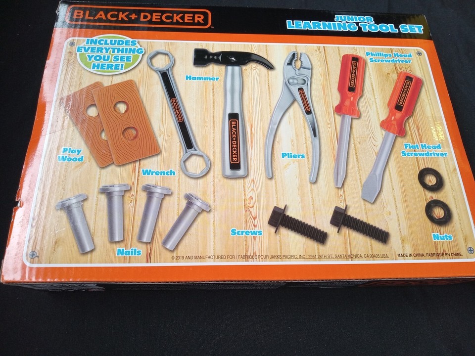 Black & Decker Junior Learning Tool Set 15 Tools & Accessories | eBay