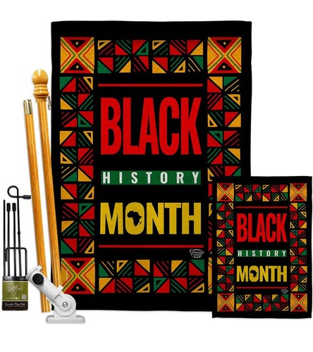 African American History Month Garden House Flag - Kit Support Cause ...