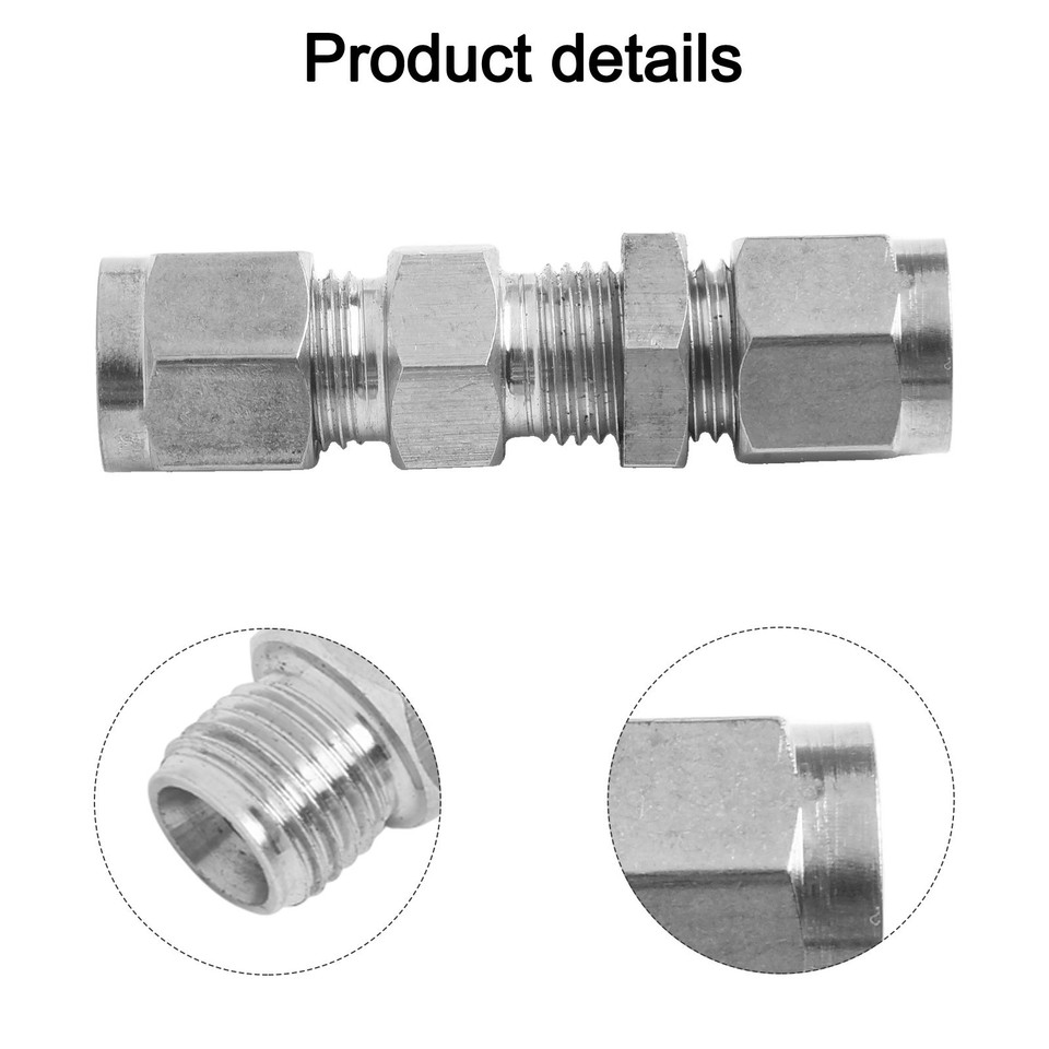 Tube OD Double Ferrule 6mm Compression Fitting Bulkhead Connector ...
