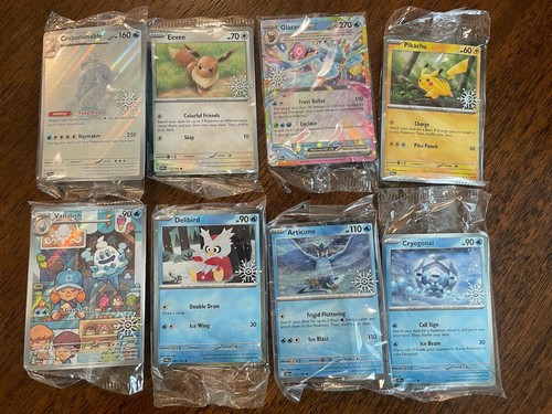 Pokemon 2025 Holiday Calendar Stamped Promos COMPLETE SET OF 8 NEW ...