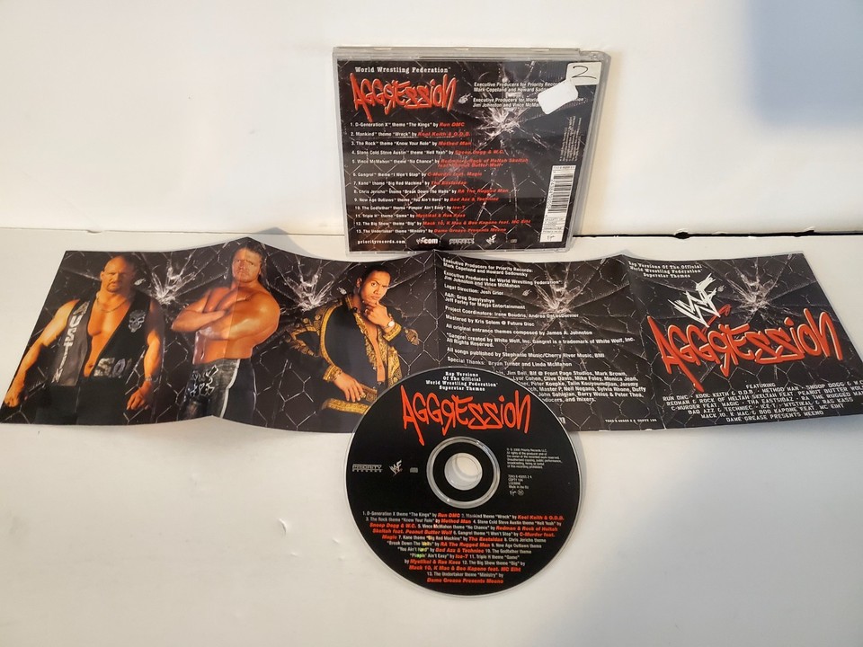 "WWF Aggression" CD (UK/EU Import), (2000), feat: Run DMC, Ice-T, Kool ...