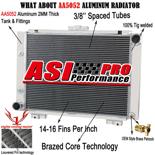 Aluminum 3 Row Radiator Fit 1964 64 Ford Galaxie 390FE 500 500XL L6 V8 ...