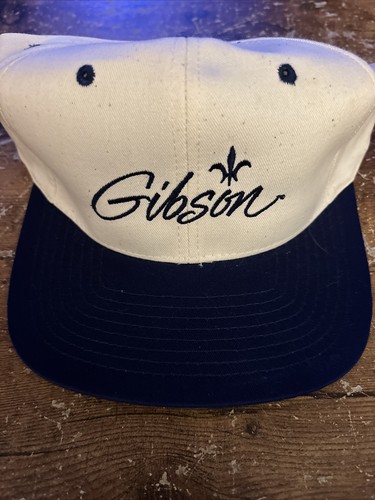 VTG Gibson men's cap White adjustable back fits all - new | eBay