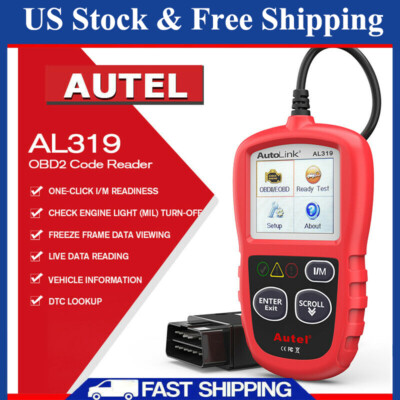 Autel AL319 OBD2 OBD II EOBD Scanner Car Code Reader Tester Auto ...