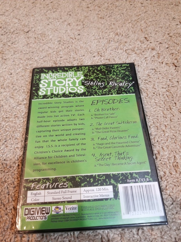 Incredible Story Studios Sibling Rivalry DVD | eBay