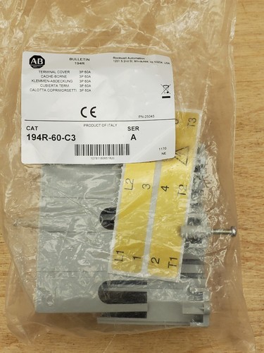 Allen Bradley 194R-60-C3 Ser. A Terminal Cover for Disconnects - NEW in ...