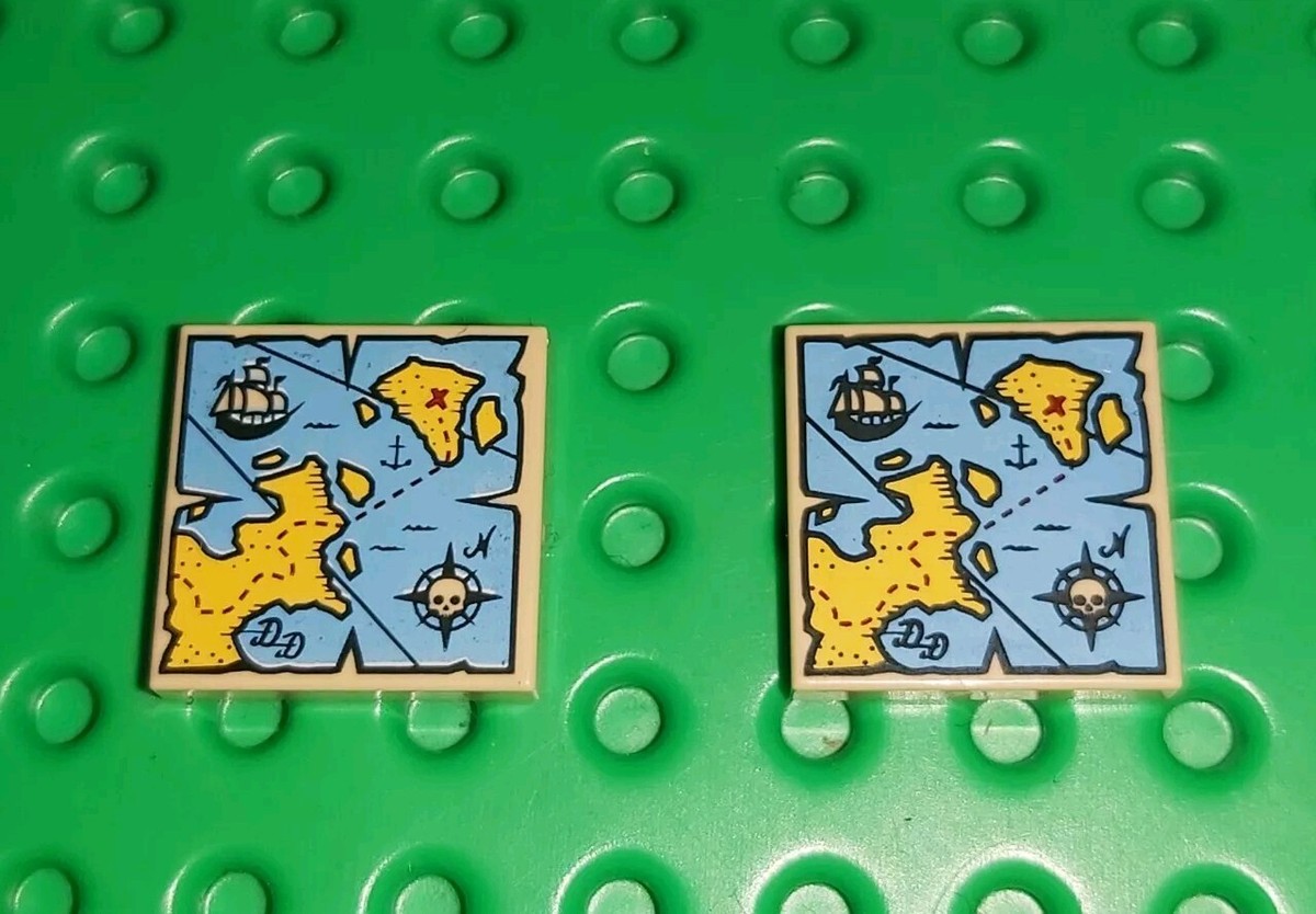 Lego Pirates Map Classic Pirate Map Wall Sign – Brick Monarch Shop