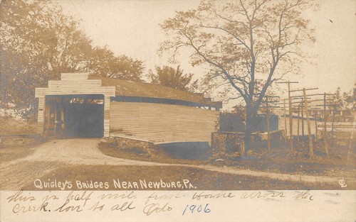NEWBURG Pennsylvania postcard Cumberland County RPPC covered Quigley's ...