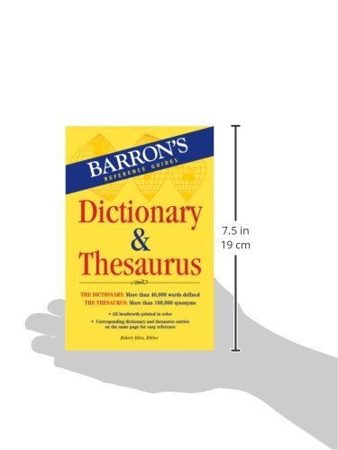 Barron's Dictionary & Thesaurus (Barron's Reference Guides) - Allen ...