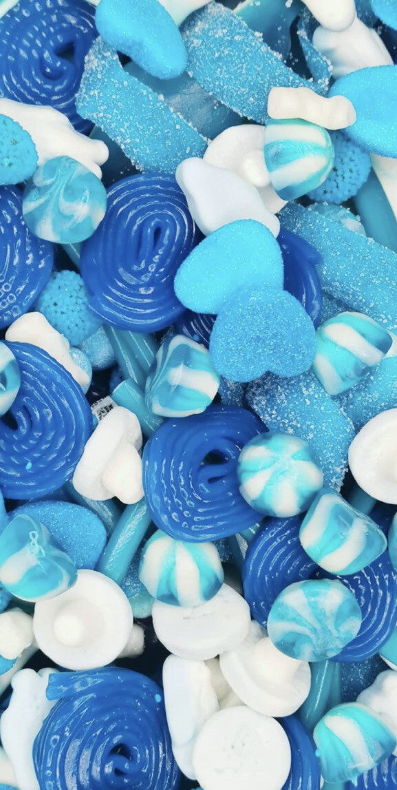 Blue 1kg Pick n Mix Sweets - Assortment Of Blue And White Sweets | eBay
