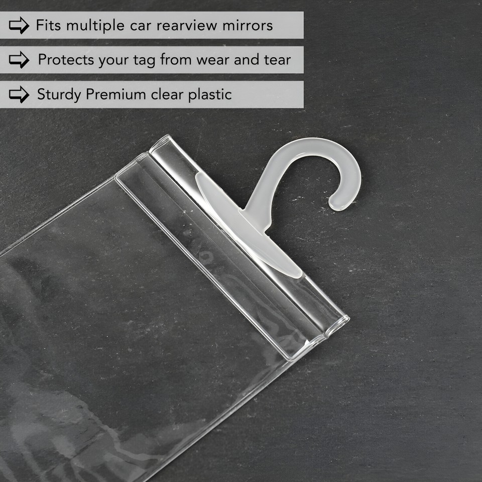 2-Pack Handicap Parking Permit Holder Placard Protector Hanger Sleeve ...