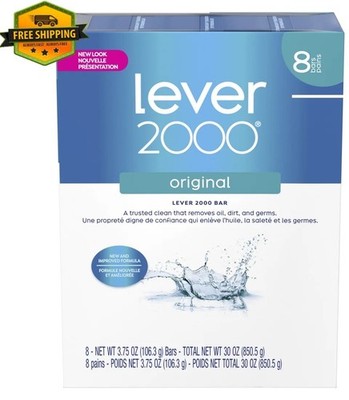 Lever 2000 Original Bar Soap, Refreshing & Moisturizing, 8 Count Pack ...
