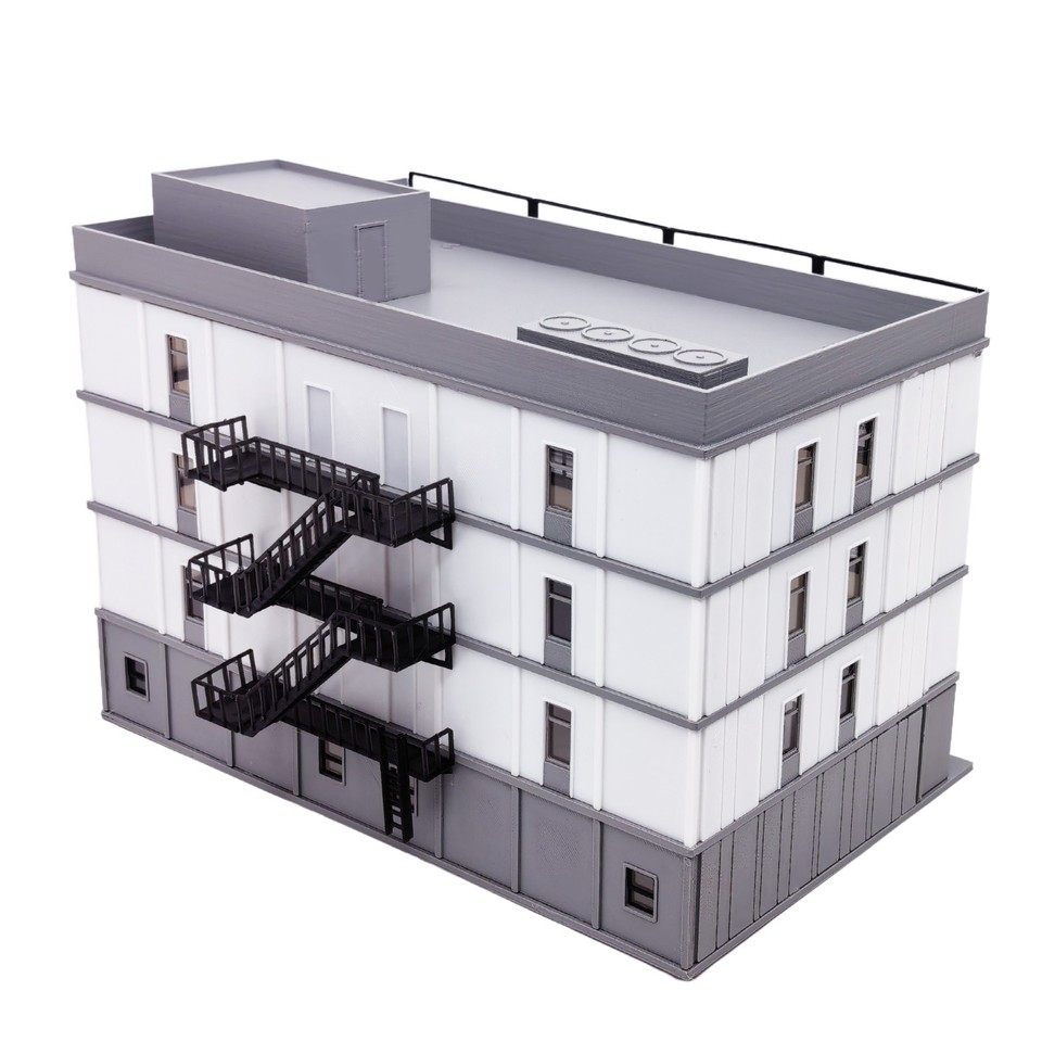 Outland Models Downtown 4-Story Apartment(White) Stackable 1:87 HO ...