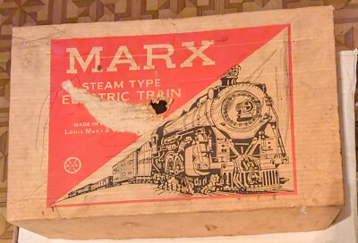 Vtg Louis Marx & Sons EMPTY Steam Type Electric Train #4205/141 Set Box ...