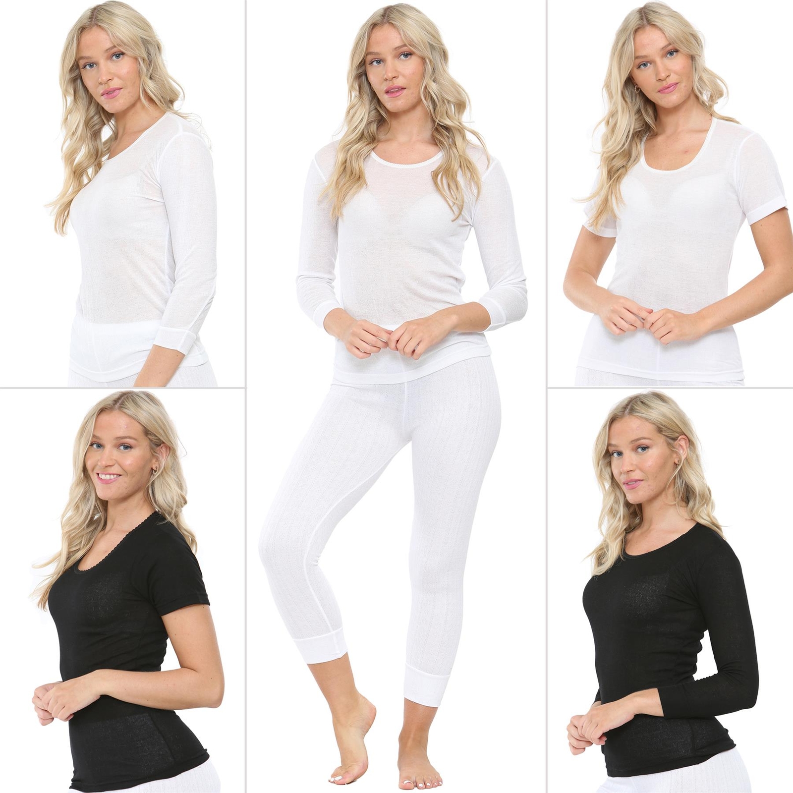 Womens Thermal Long Jane Top Bottoms Underwear Vest Comfort Trouser ...