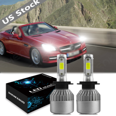 2Pcs H7 LED Light Bulb Kit 6000K for Mercedes-Benz C350 CLK550 CLS550 ...