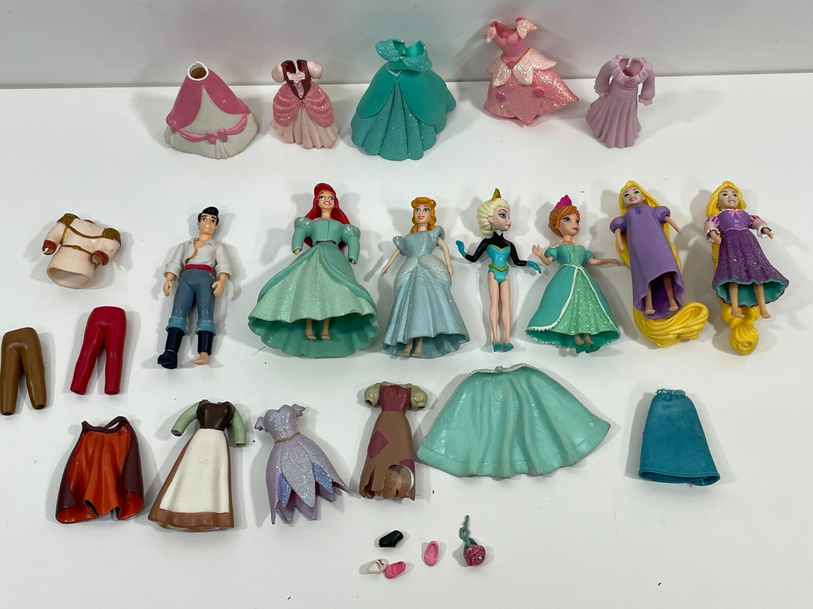 Disney Parks Princess Fashion Set Bundle of Figures, Accessories Rubber ...