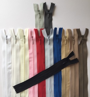 Invisible zips (6,8,10,12,14..24 inch) Concealed,Woven,Close-end Auto ...