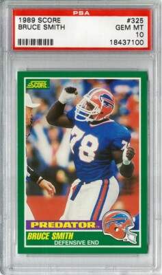 1989 Score #325 Bruce Smith Predator PSA 10 HOF Bills | eBay