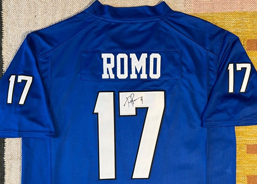 Tony Romo Signed Autograph Eastern Illinois NCAA Jersey CBS NFL Dallas ...