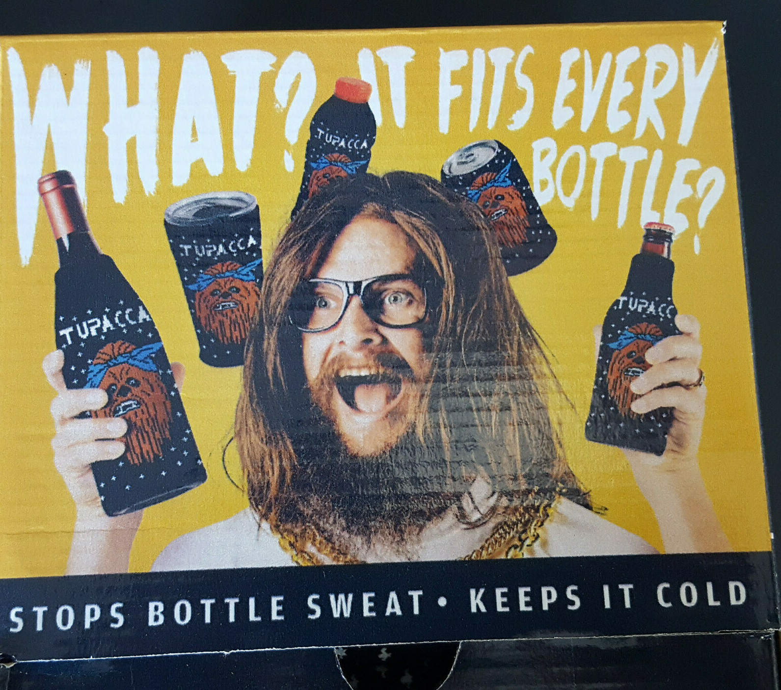 Tupacca Freaker USA Bottle Can Insulator Wookie Koozie Beverage Knit ...