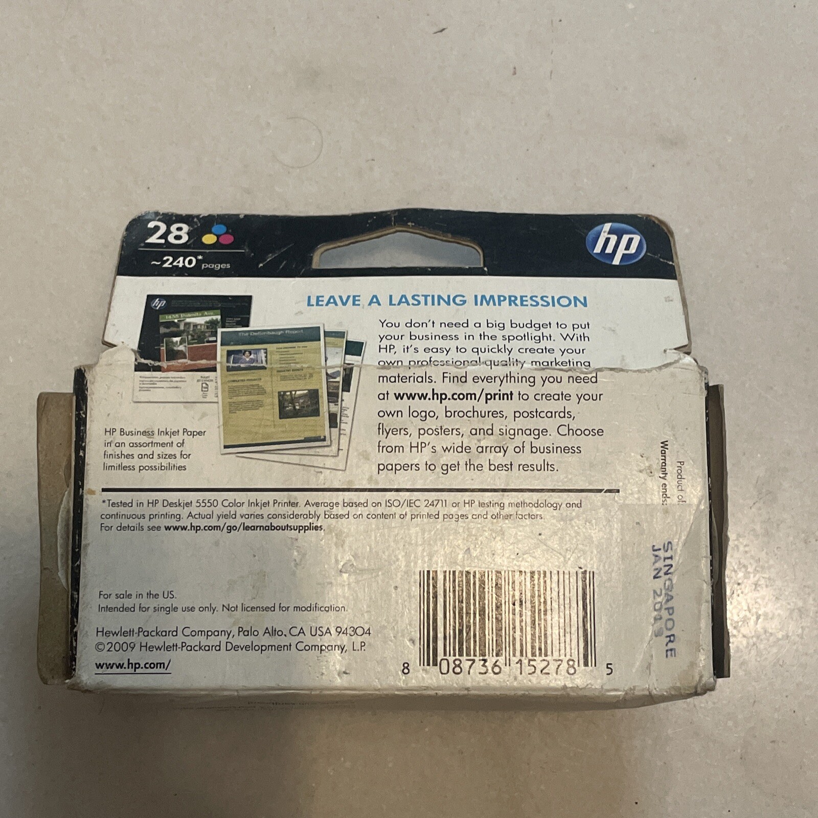 HP 28 Tri-Color Ink Cartridge for Deskjet 3320 3420 3425 3520 4110 4215 ...